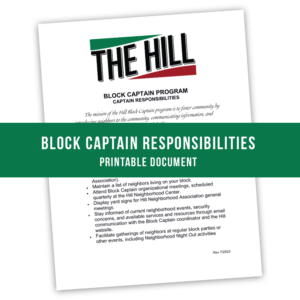Block Captain Program - The Hill St. Louis