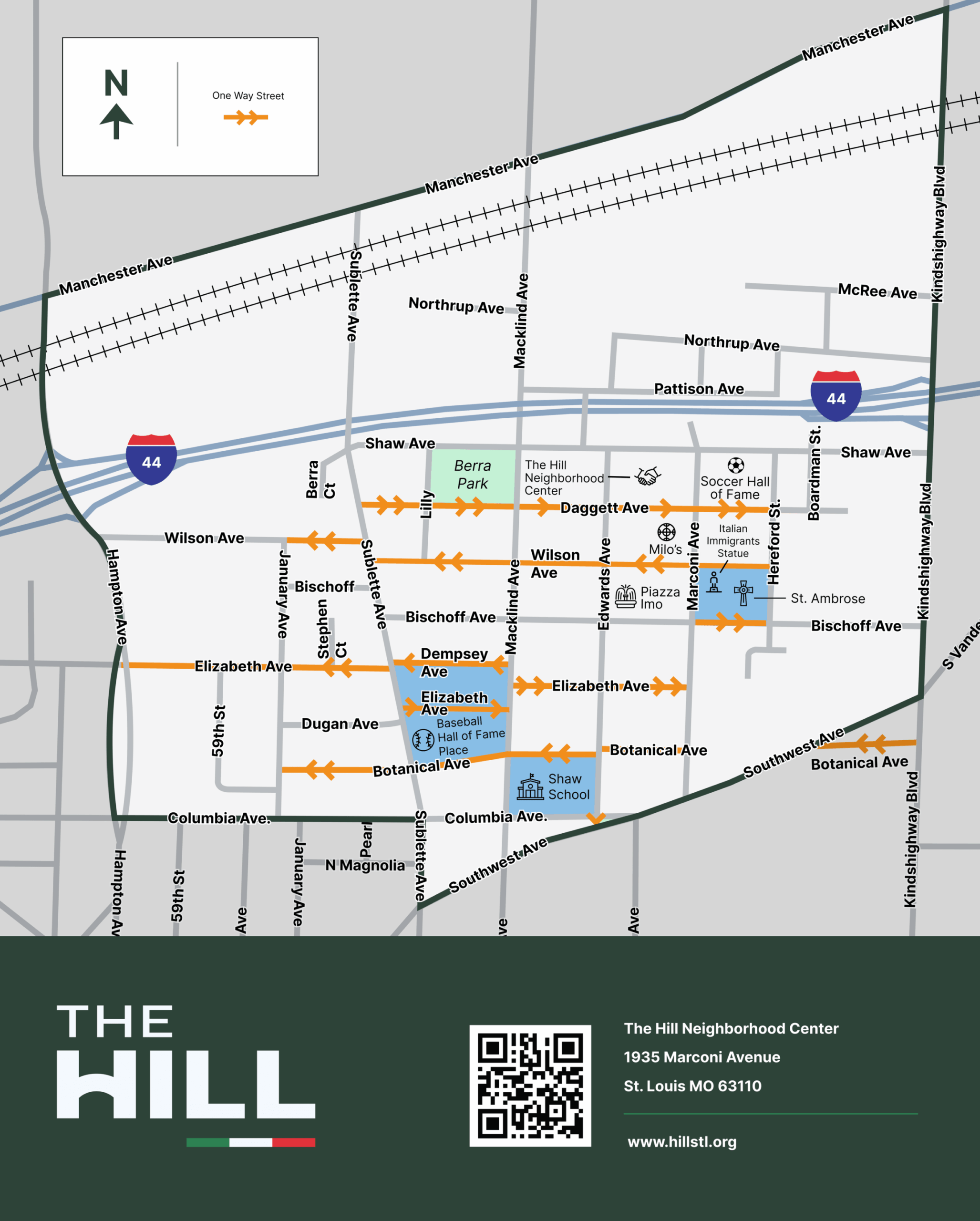 The Hill Map The Hill St Louis